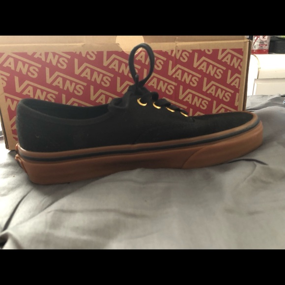Vans | Shoes | Authentic Black Rubber Vans | Poshmark